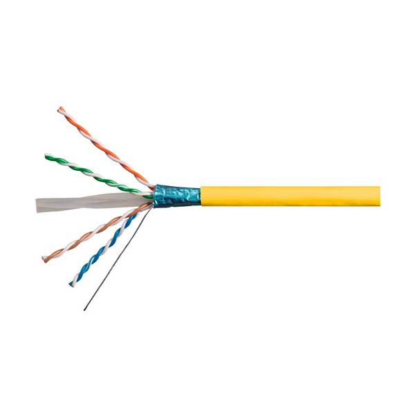 1000' Cat6A U/UTP 23AWG 4-Pair 10G PVC Cable (Yellow)