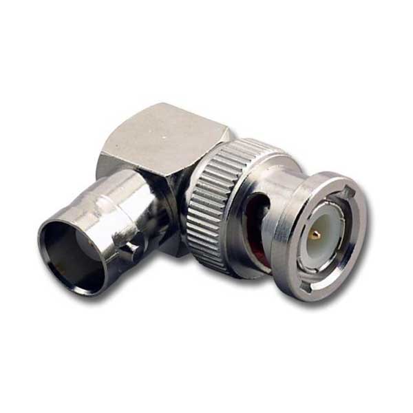 BNC Right Angle Adapter, Male to Female, 75 OHM