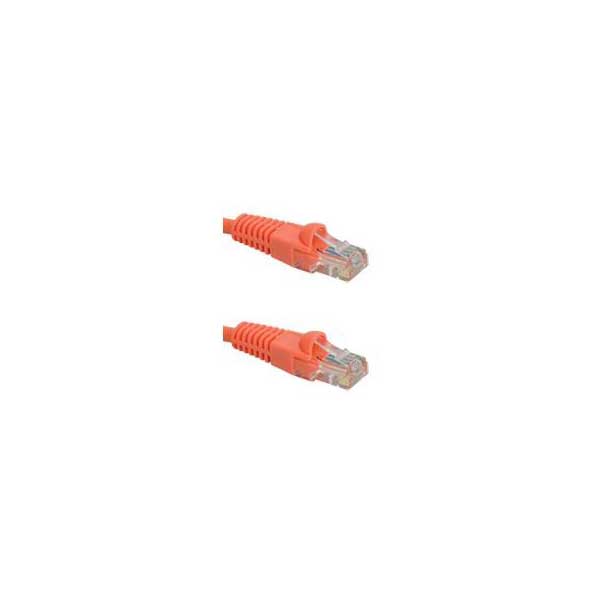 Cat6 Network Patch Cable with Boots, Orange, 100FT