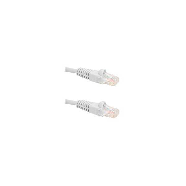 Cat6 Network Patch Cable with Boots, White, 7FT