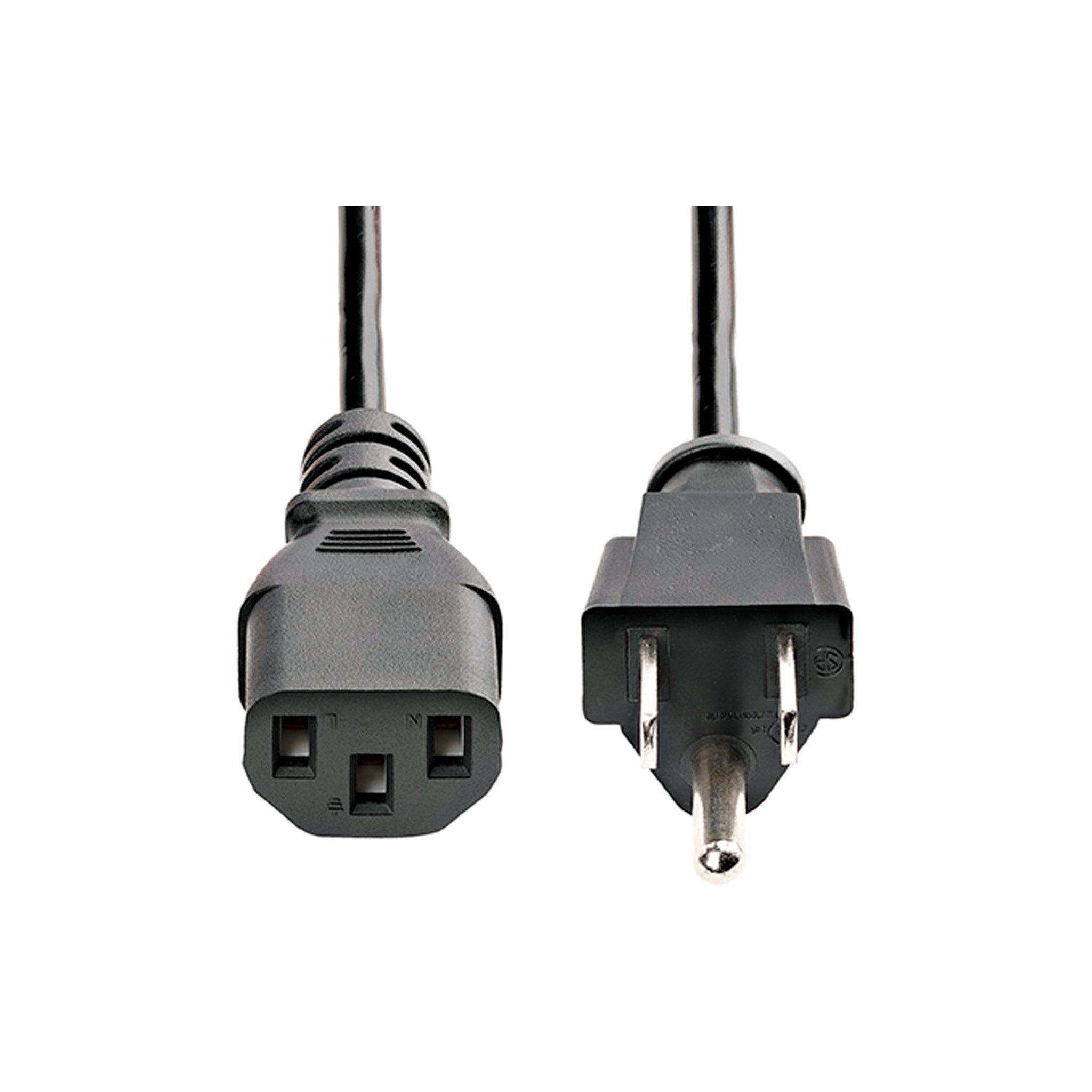 MG Electronics C200-0034 2ft 18AWG 125V 10A NEMA 5-15P to IEC 60320 C1