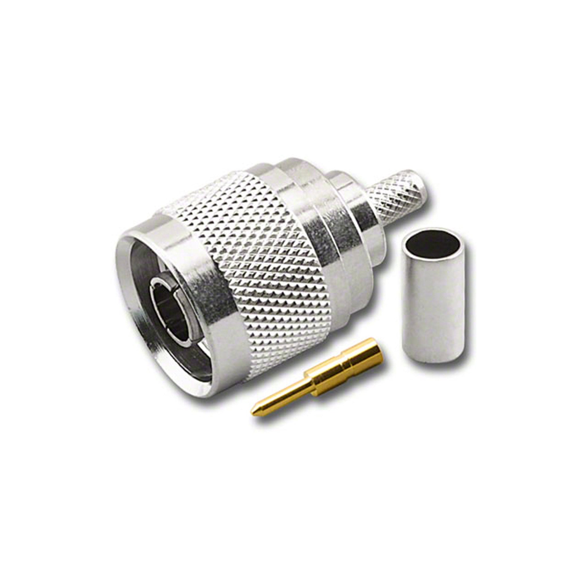 Pan Pacific RFN-7642-A 3-Piece Type N-Male Crimp Connector for RG-58 C