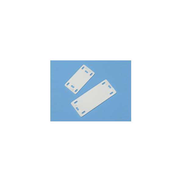 1-1/2" x 3/4" Cable Tie Identification Plates - Natural / 100 Pack