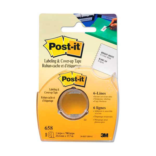 3M Post-it® Labeling and Cover-up Tape | 1 in x 700 in | 658