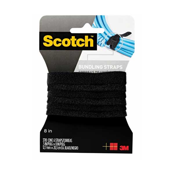 3M Scotch Reusable Bundling Straps Adjustable Hook & Loop