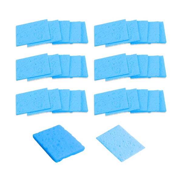 30-Piece 50mm x 35mm Square #5 Soldering Sponges - Blue