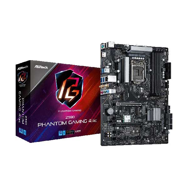 ASRock Z590 PHANTOM GAMING 4/AC Intel Z590 LGA1200 ATX Gaming Motherbo