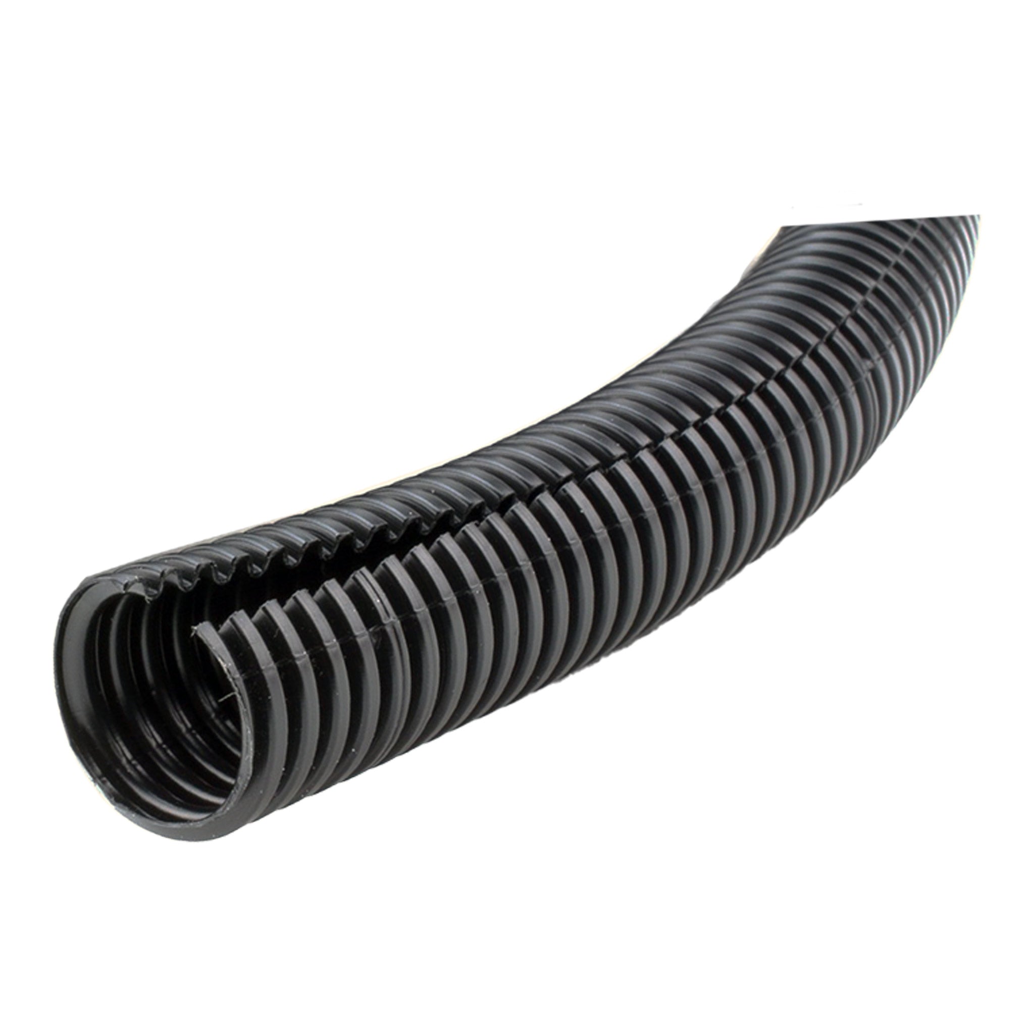 Black Split Loom Tubing - 1/2" I.D. / 100' Roll