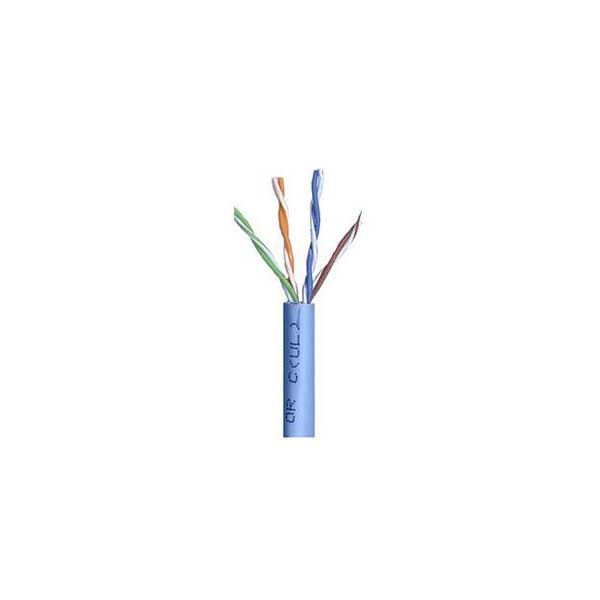 Blue Cat6 Cable, 23AWG, 4-Pair, 600MHz, PVC, Sold By The Foot