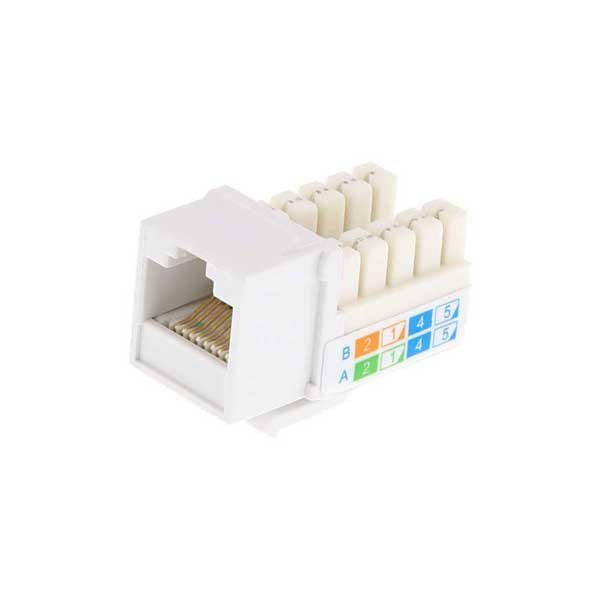 CAT5e 110-Type UTP 8P8C RJ‐45 Keystone Jack - White