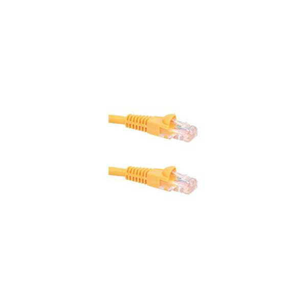 Cat6 Network Patch Cable with Boots, Yellow, 100FT