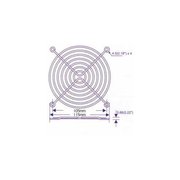 Chrome Metal Fan Guard For 120mm Fans