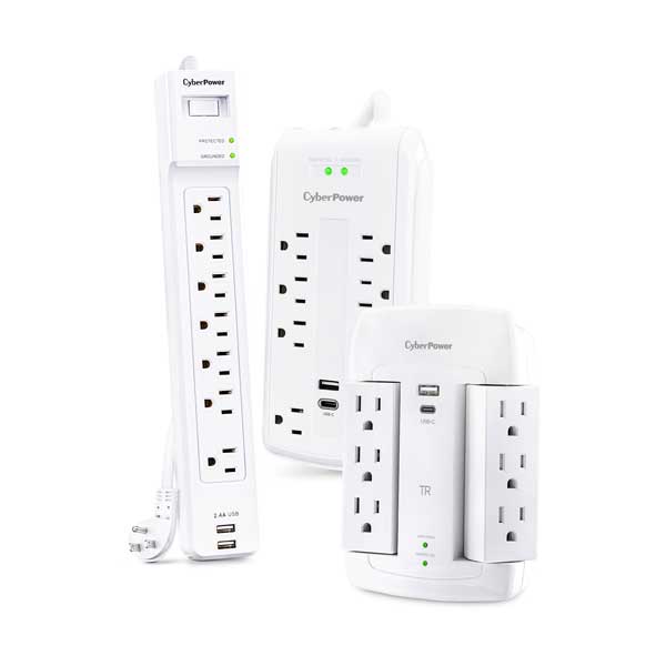 CyberPower 6/7/8 Outlet Surge Protector Multi-Pack