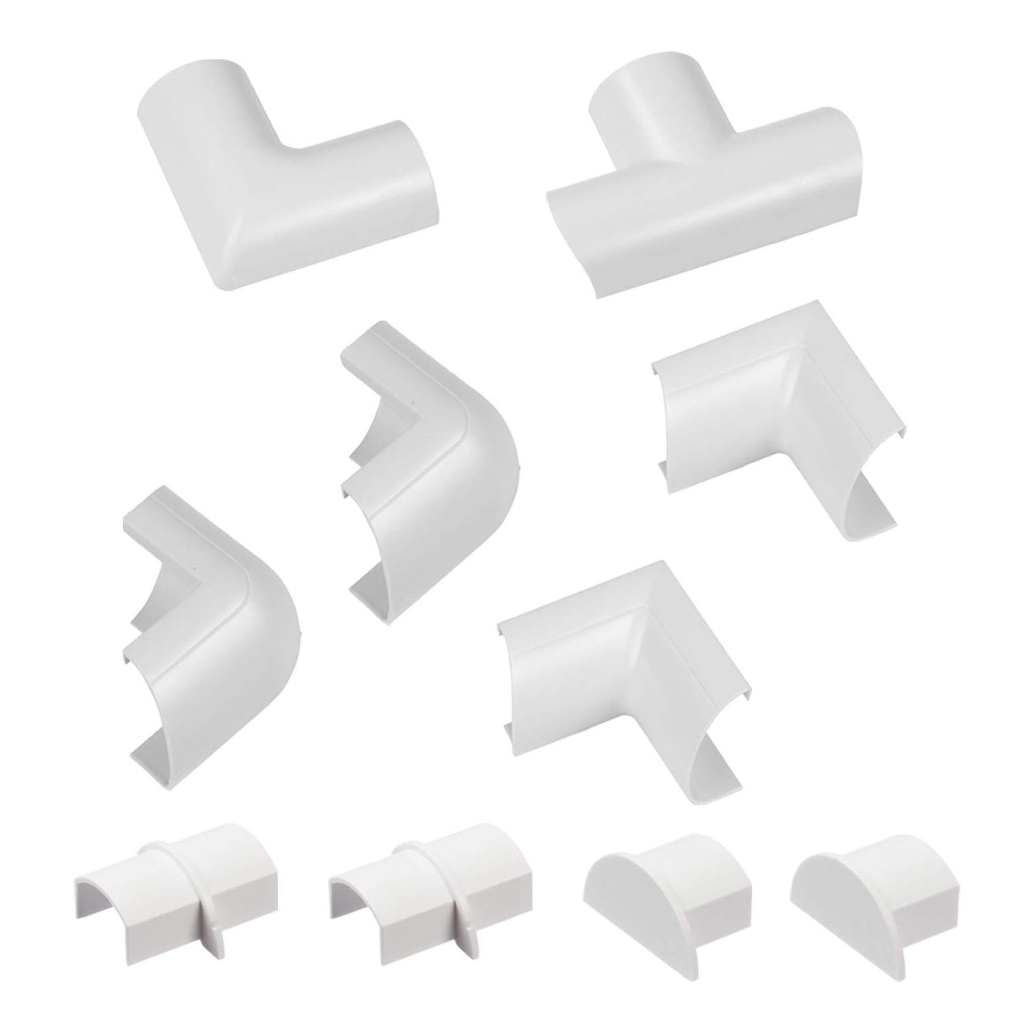 D-Line US/CLOAP3015W 10-Piece Mini Cable Raceway Accessory Multipack