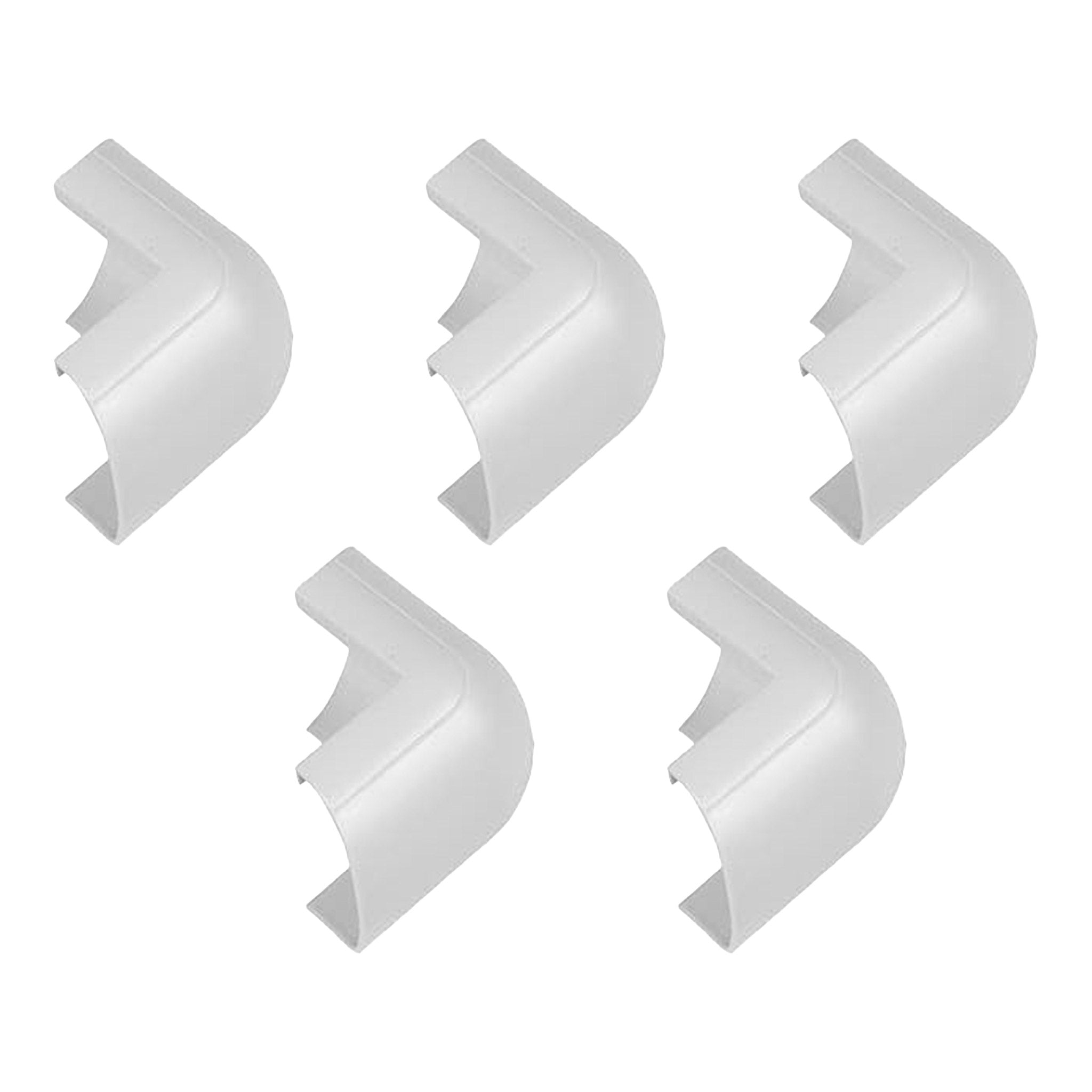 D-Line US/FLEB2010W-5PK 5-Pack 90° External Bend Cable Raceway Accesso