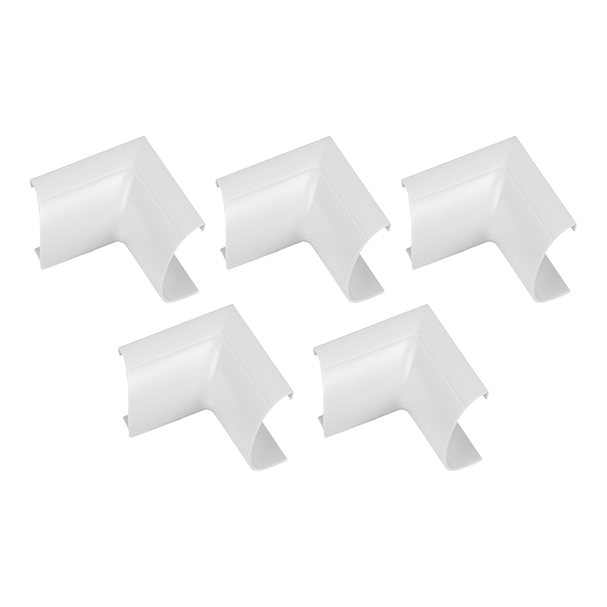 D-Line US/FLIB2010W-5PK 5-Pack Internal Bend Cable Raceway Accessory