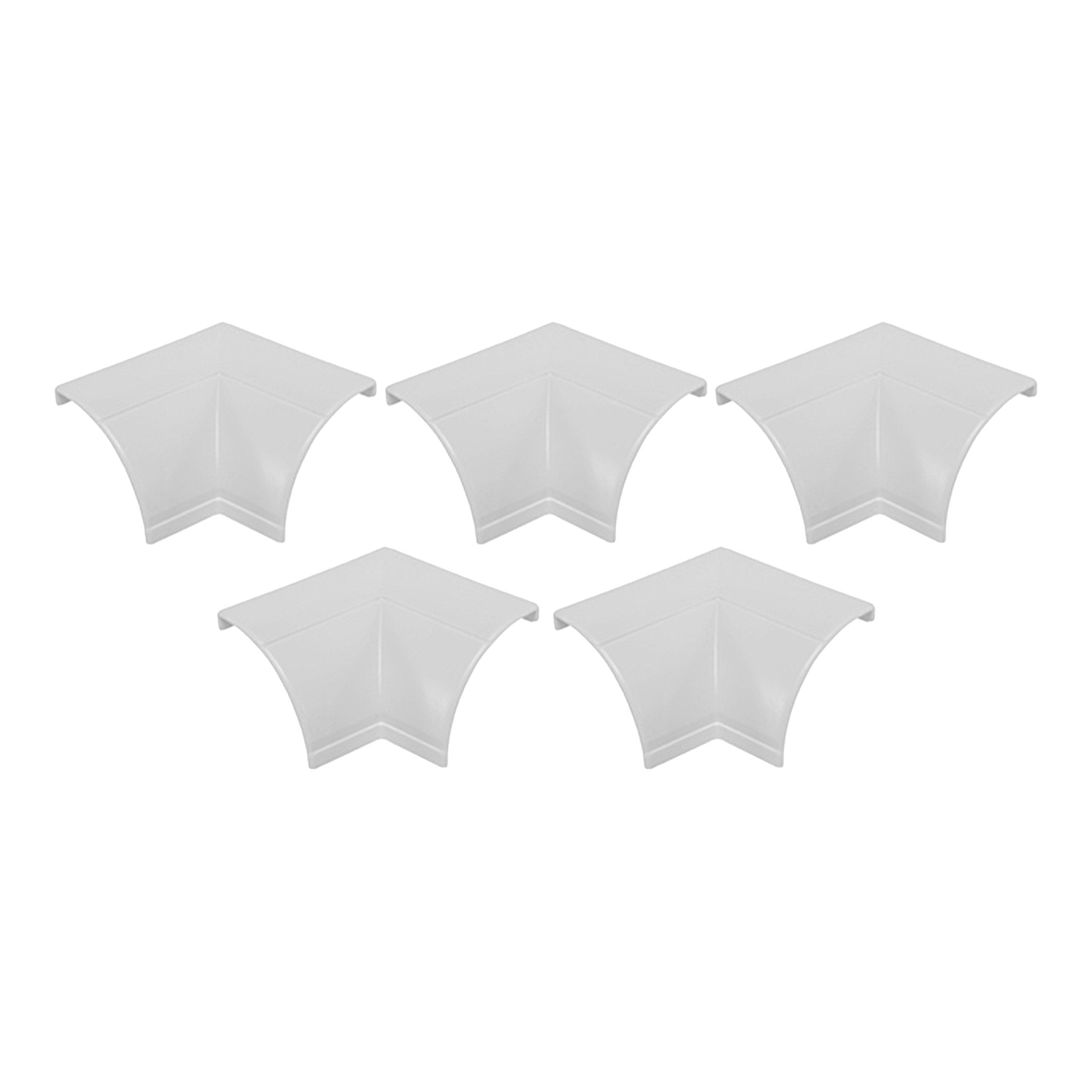 D-Line US/FLIB22QSW-5PK 5-Pack 1/4 Round Internal Bend Cable Raceway A