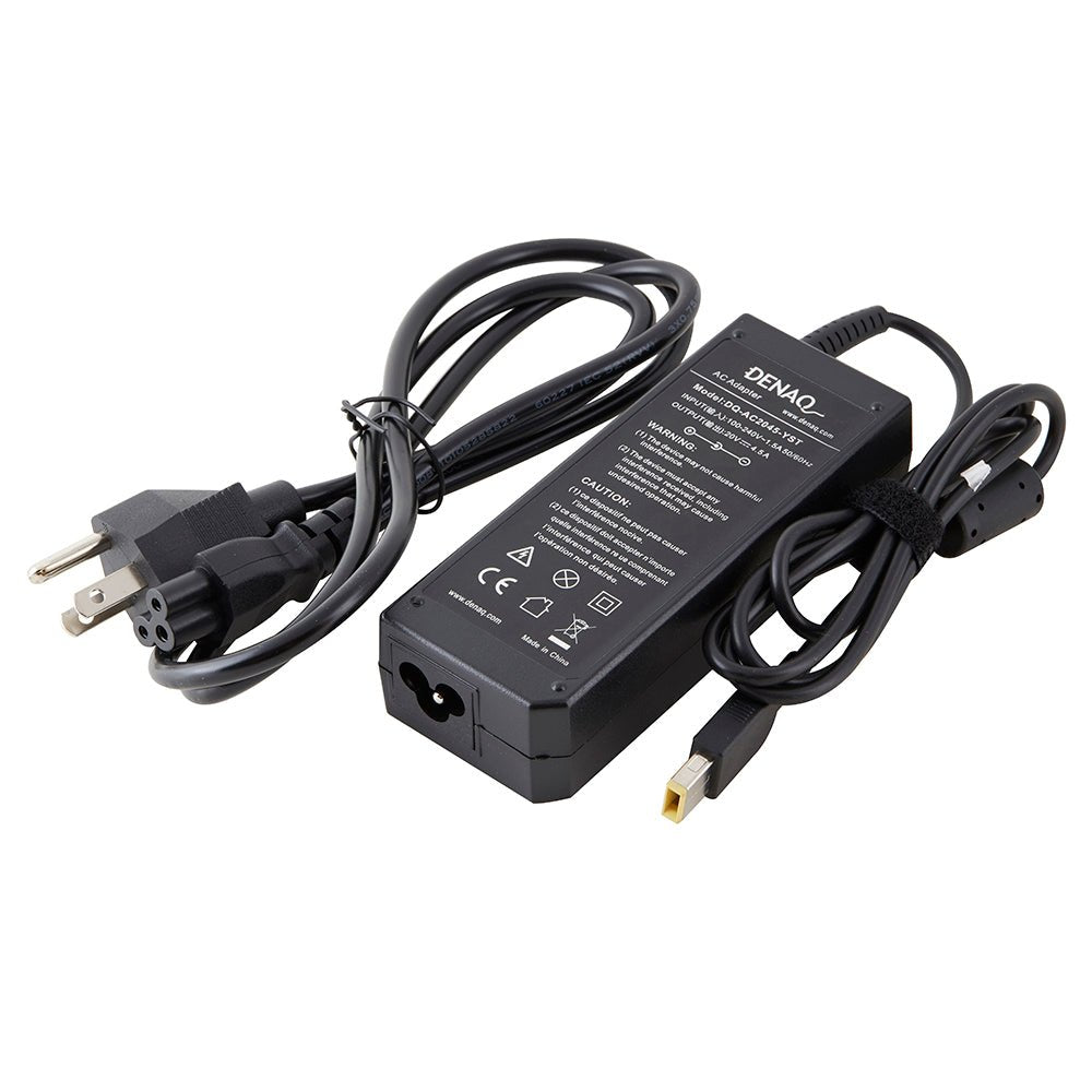 DENAQ DQ-AC2045-YST 20V 4.5A Yellow Square Tip AC Adapter for Lenovo L