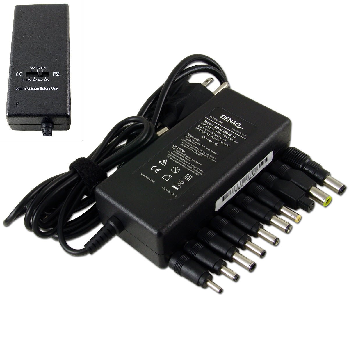 DENAQ DQ-UA90W-10 90W Universal AC Adapter for ASUS, DELL, GATEWAY, HP