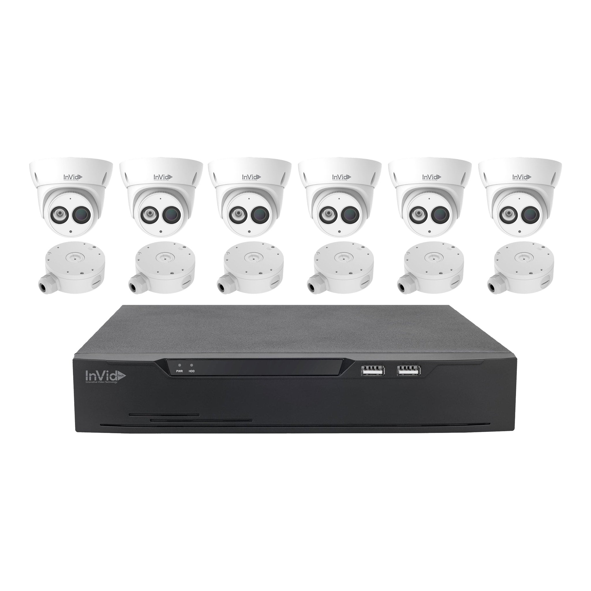 InVid SECA-K82T56 8-Channel 2TB H.265+ 4K NVR Kit with (6x) 4MP 2.8mm