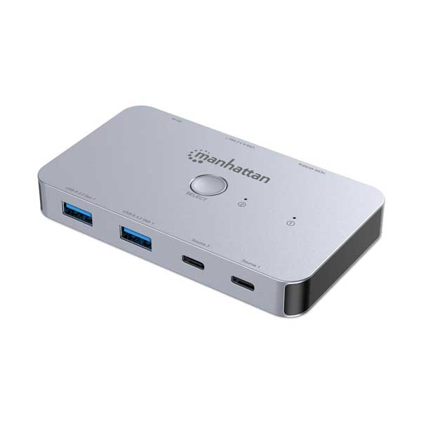 Manhattan 154390 2-Port HDMI USB-C KVM Switch Power Delivery