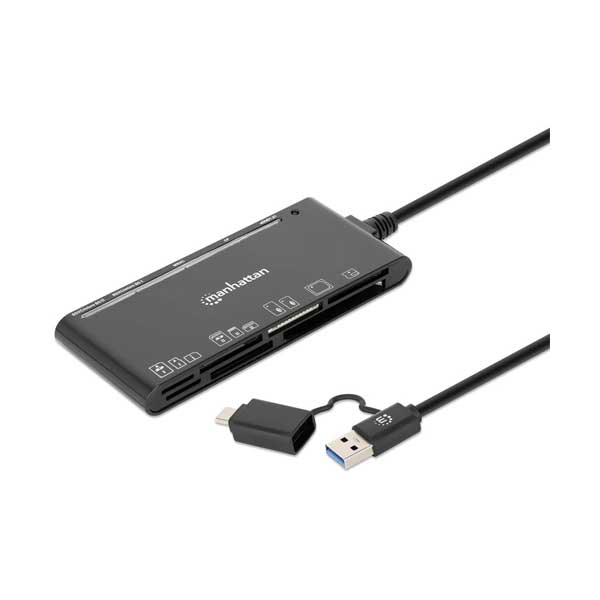 Manhattan USB 3.0 Type-C / Type-A Combo Multi-Card Reader