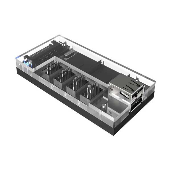 Micro Connectors Acrylic Internal USB 2.0 Hub