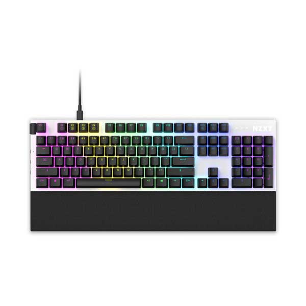 NZXT White Function Modular Full Size Mechanical Keyboard
