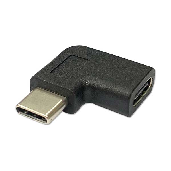 QVS CC2230MFB USB-C Left or Right Angle Adapter