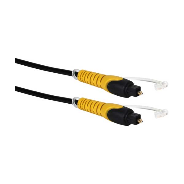 QVS FCTK-03 3ft Toslink Digital/SPDIF Optical Audio Cable