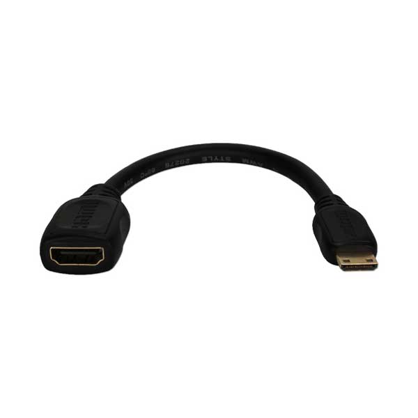 QVS HDAC-MF Mini-HDMI Male to HDMI Female Digital A/V 4K HD Camera Con