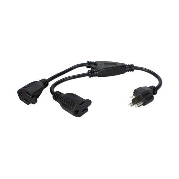 QVS 16-Inch OutletSaver AC Power Splitter Adapter