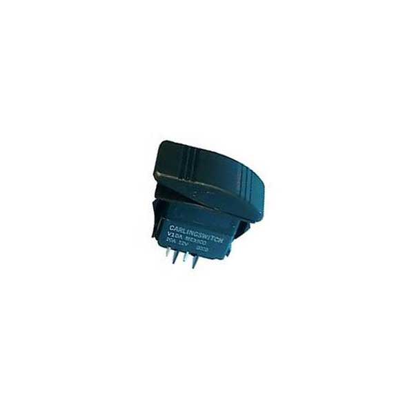 Sealed Lighted Momentary Rocker Switch - DPDT / (On) - Off - (On)