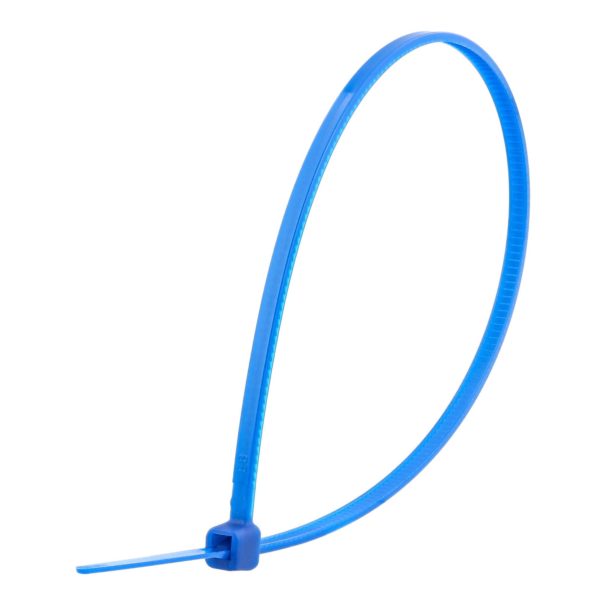 Secure Cable Ties CT-08018-BL 8" Blue Miniature Nylon Cable Tie - 100