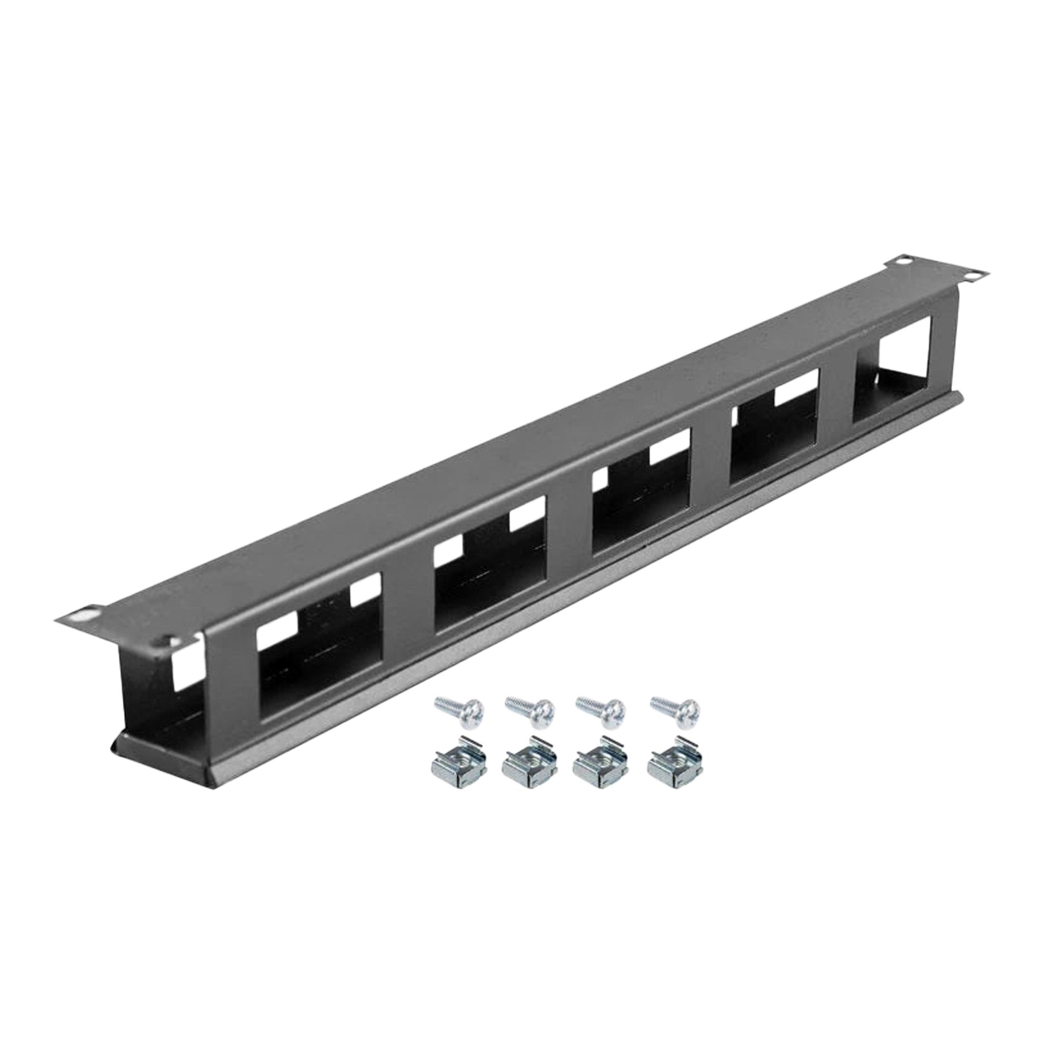 SERRACK STV-HORG10 19" 1U Metal Horizontal Finger Duct Rack Cable Mana