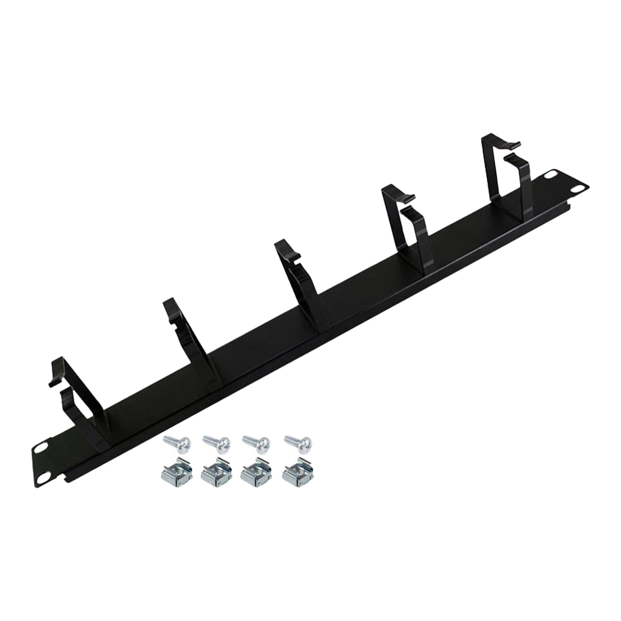SERRACK STV-HORG10K 1U 19" Metal Horizontal Cable Management Panel wit