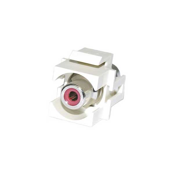 Signamax CMK-RCAR RCA Feed-Thru Connector Module (Red w/ Ivory Insert)