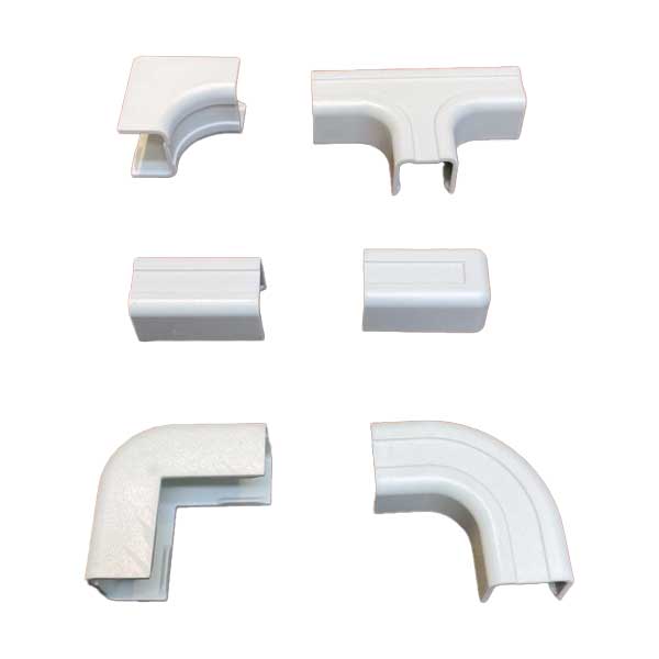 5/8" x 1/2" Connectors for 5/8" Raceway Combo Pack - White