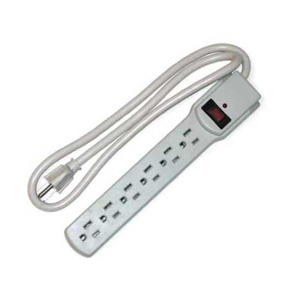 SR Components 6-Outlet 90 Joules Power Strip with 3ft Cord