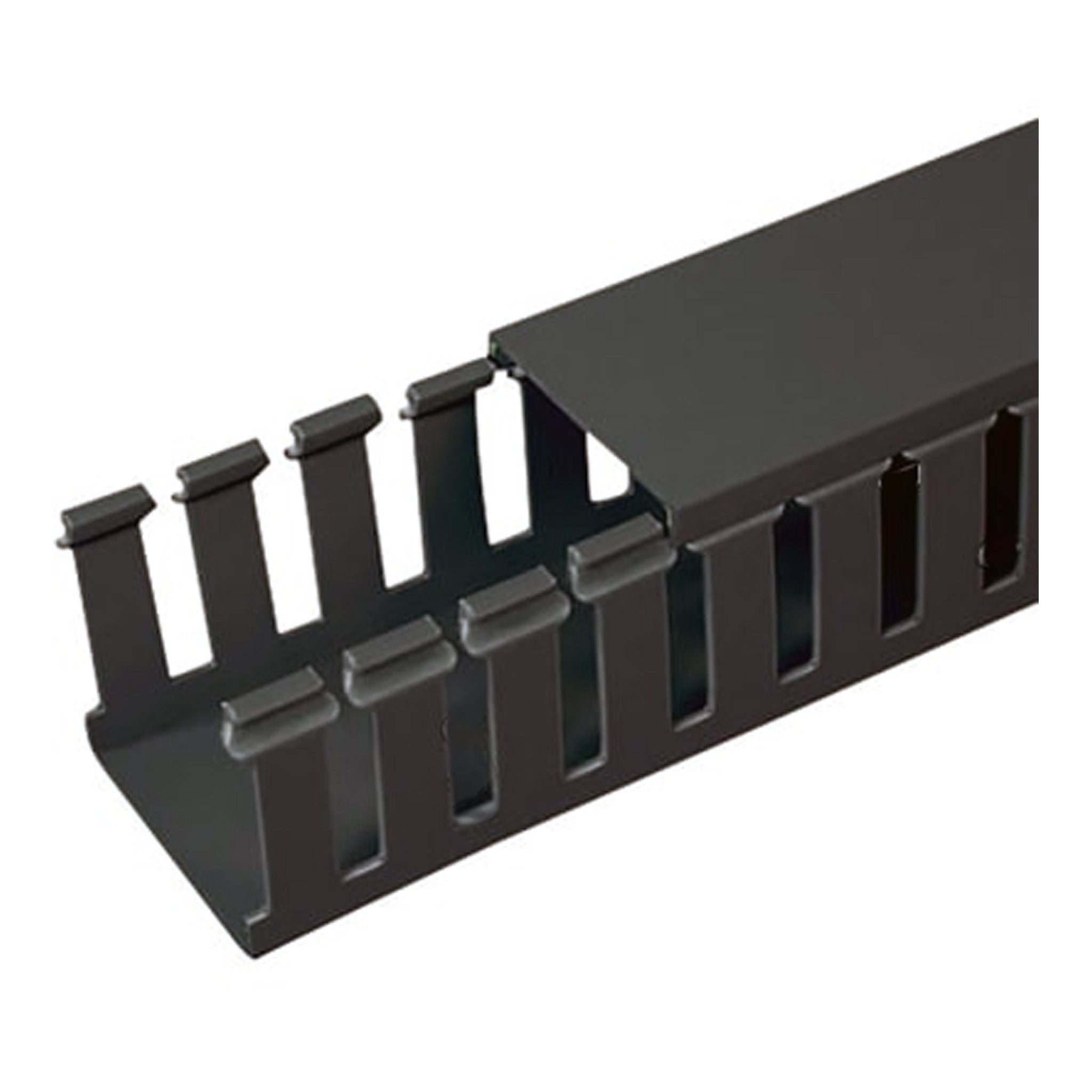 SR Components FDBK4 6ft PVC Slotted Wall Wiring Duct (4" x 4") with Co