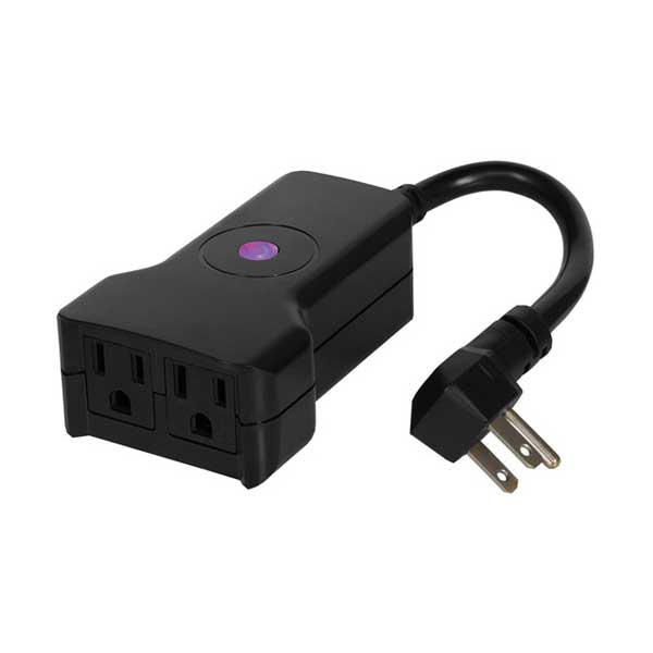 TORK WFOP2 3-Prong Outdoor-Rated Dual Outlet Wi-Fi Smart Yard Plug