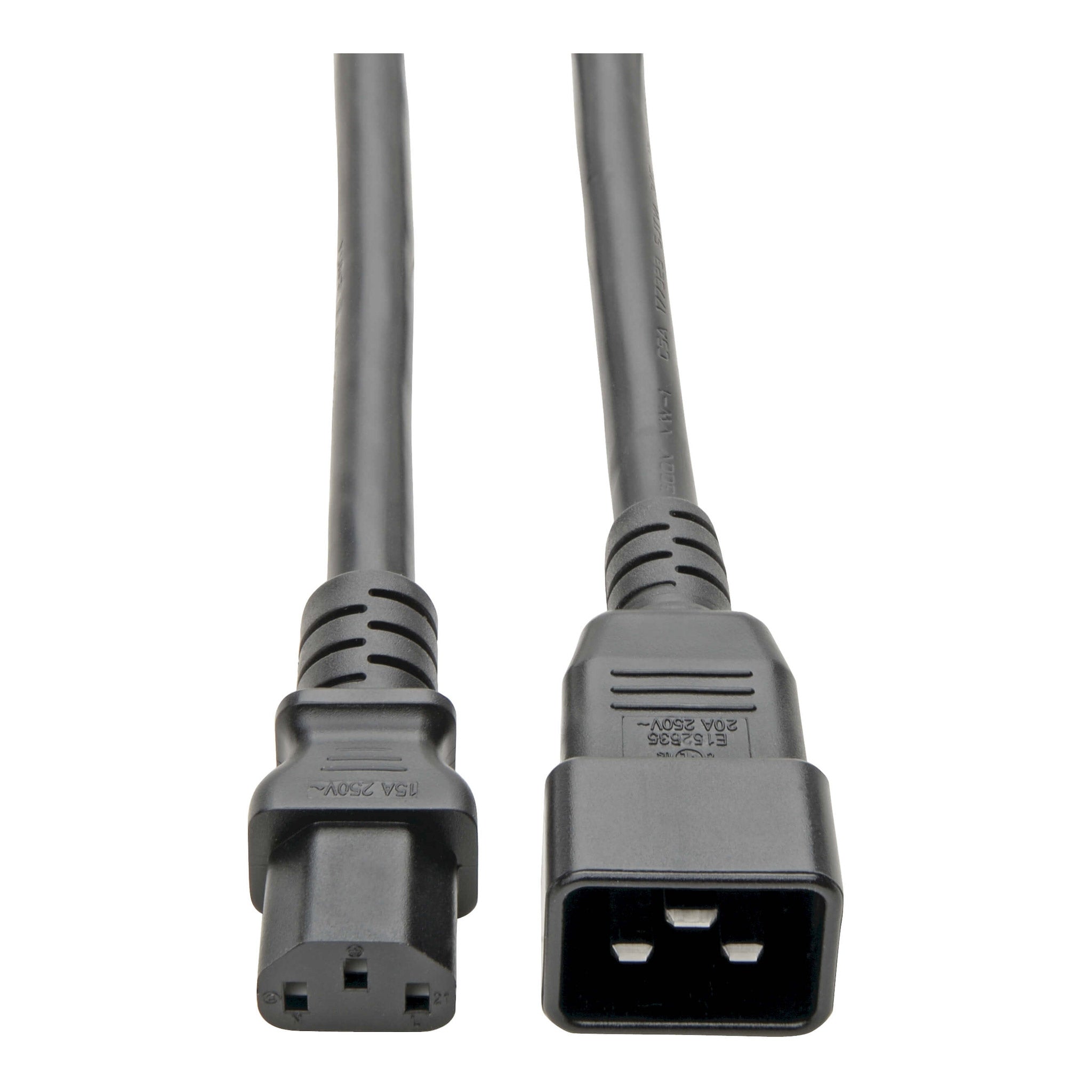 Tripp Lite P032-007 7ft Black 14AWG 15A 100-250V C20 to C13 Heavy Duty
