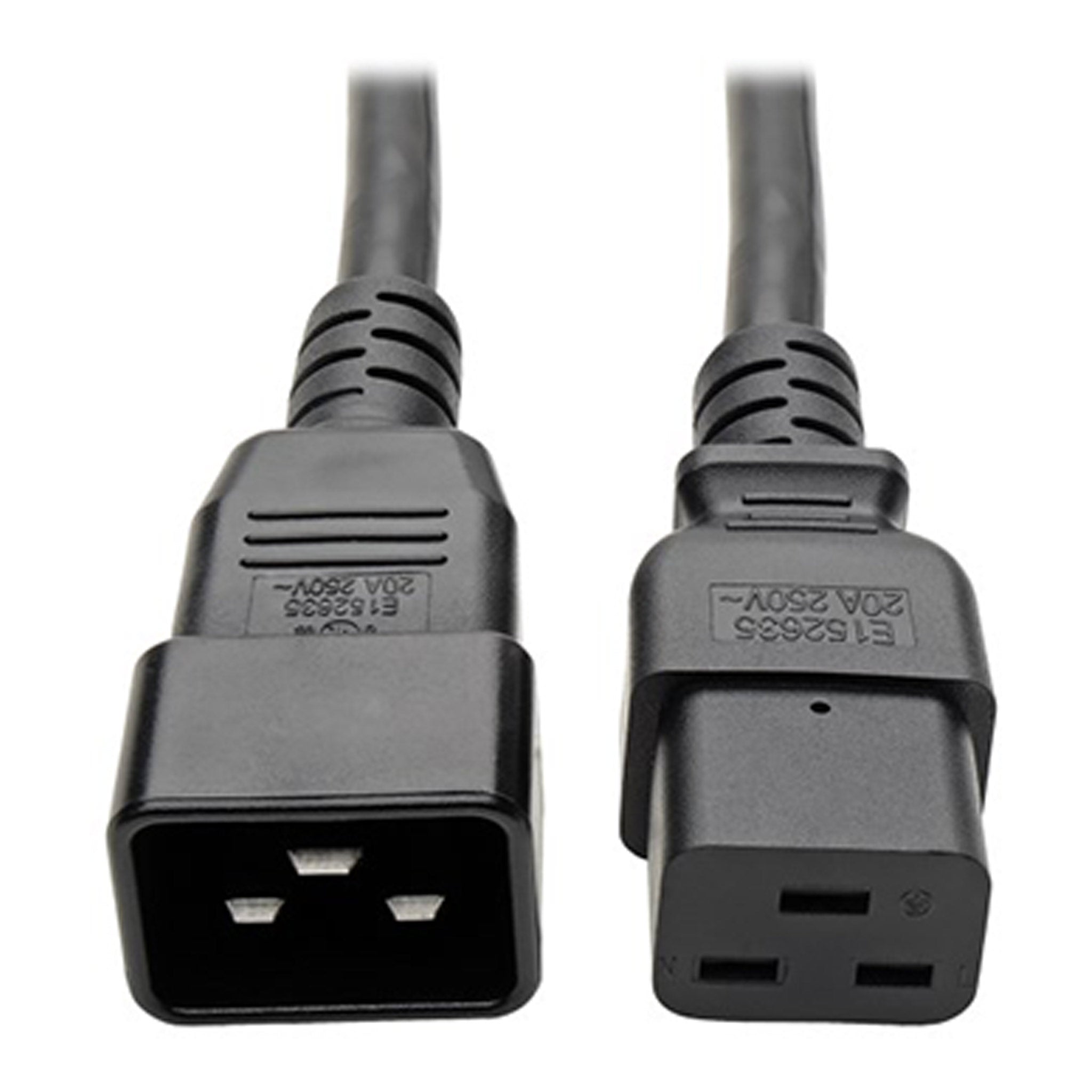 Tripp Lite P036-006 6ft 12AWG 20A C19 to C20 Heavy-Duty Power Extensio