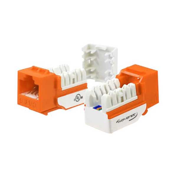 Wavenet 6EKSJOR-S CAT6 UTP 110-Type 8P8C RJ-45 T568A/B Orange Keystone
