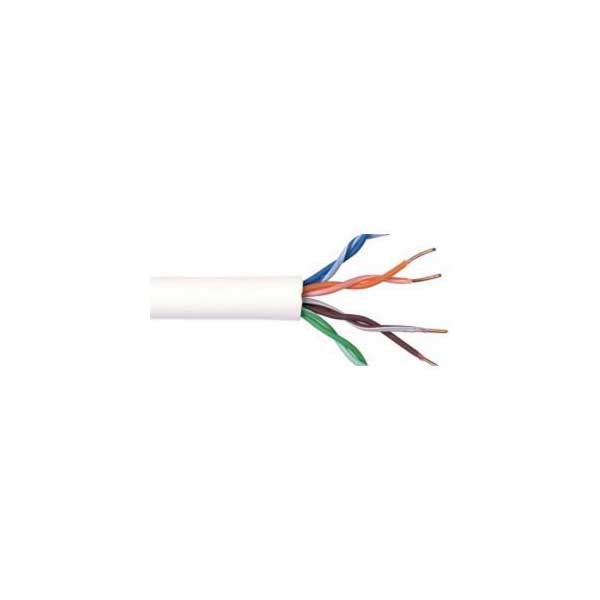 White Cat5e Cable, 24AWG, 4-Pair, 350MHz, Sold By The Foot