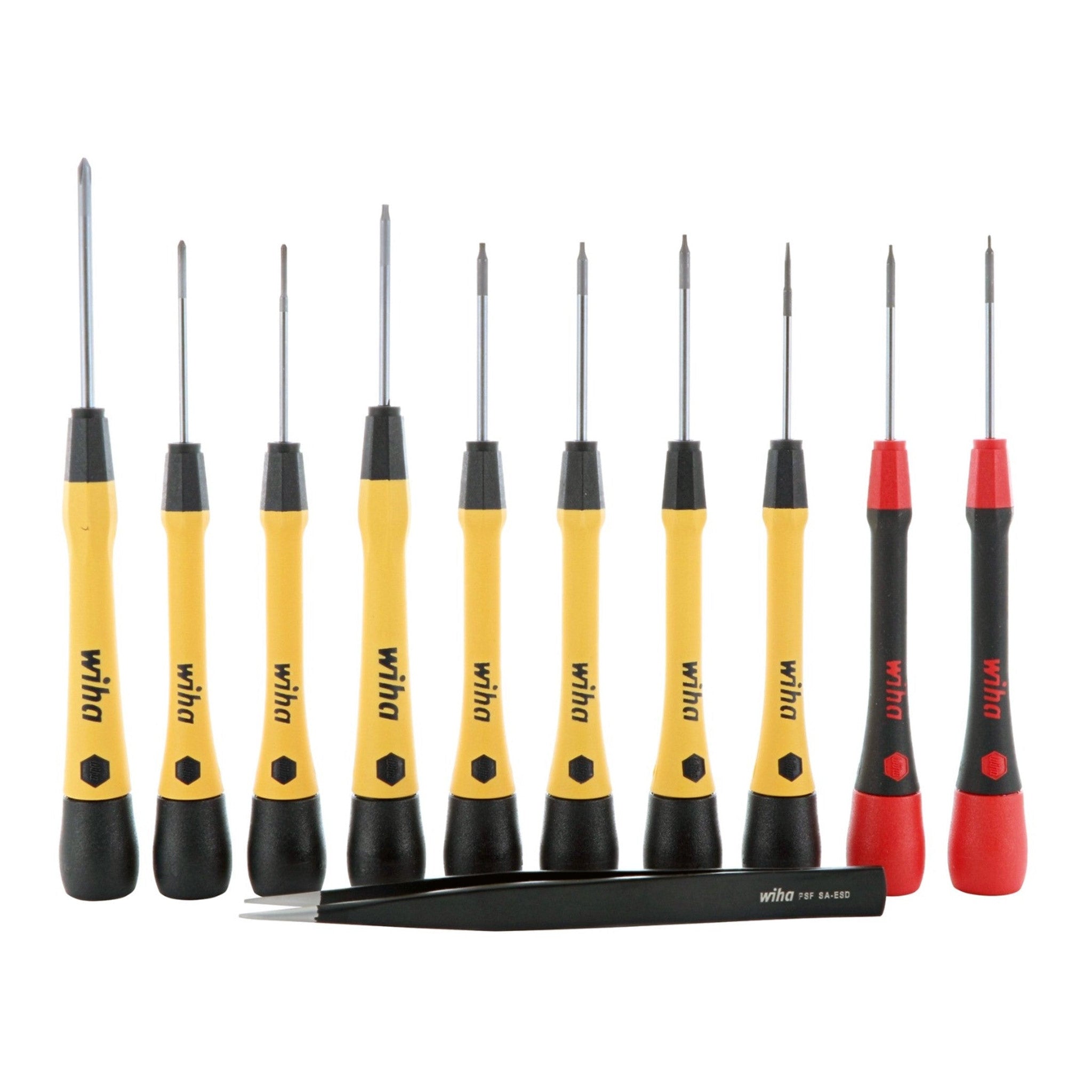 Wiha 27394 11-Piece ESD Safe PicoFinish Precision Screwdriver Set in P