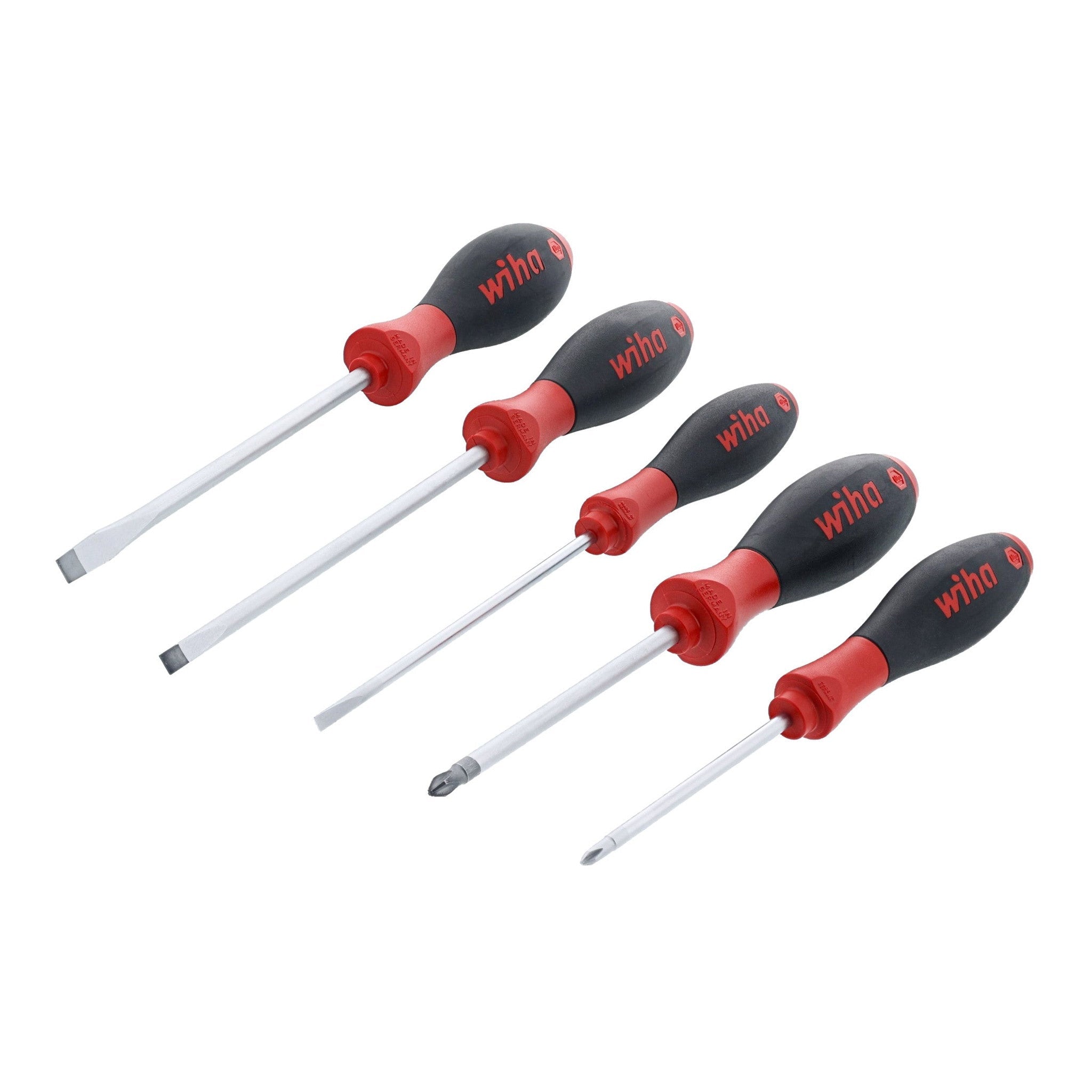 Wiha Tools 30273 5-Piece SoftFinish Slotted and Phillips Screwdriver S